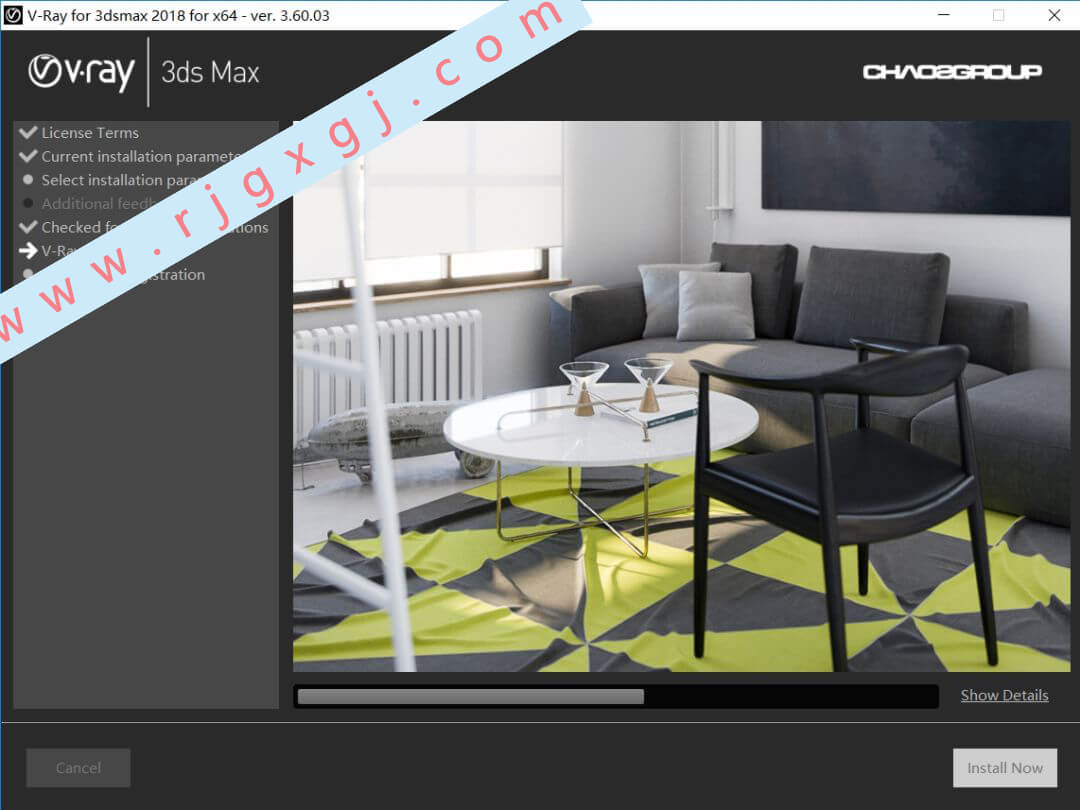 Vray3.6 for 3dmax软件安装教程